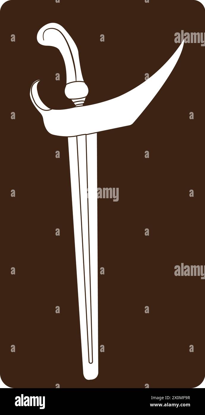 keris traditional weapon from indonesia in flat illustration vector ...
