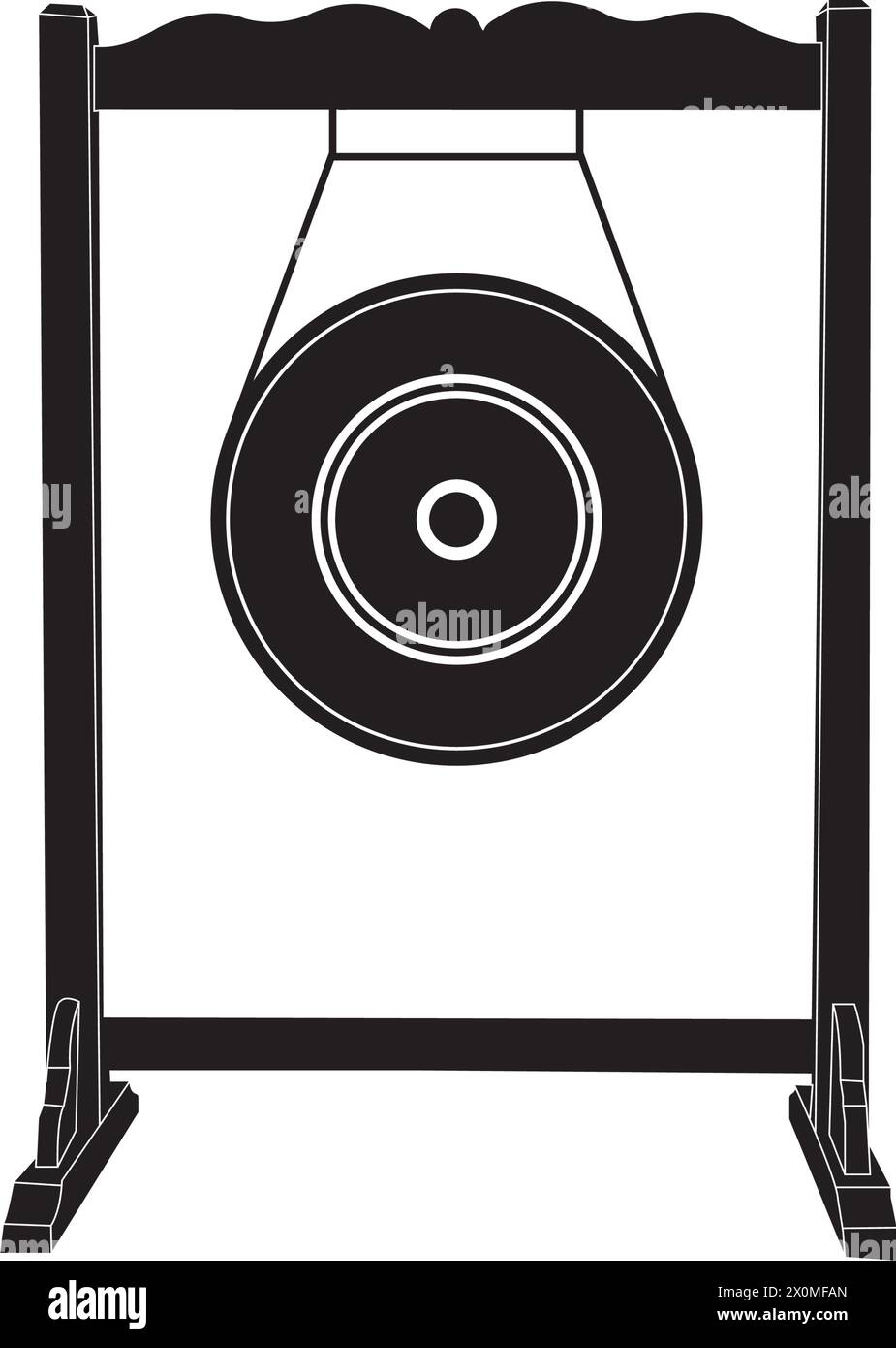 Icon of Gong or Indonesian traditional musical instrument,vector ...