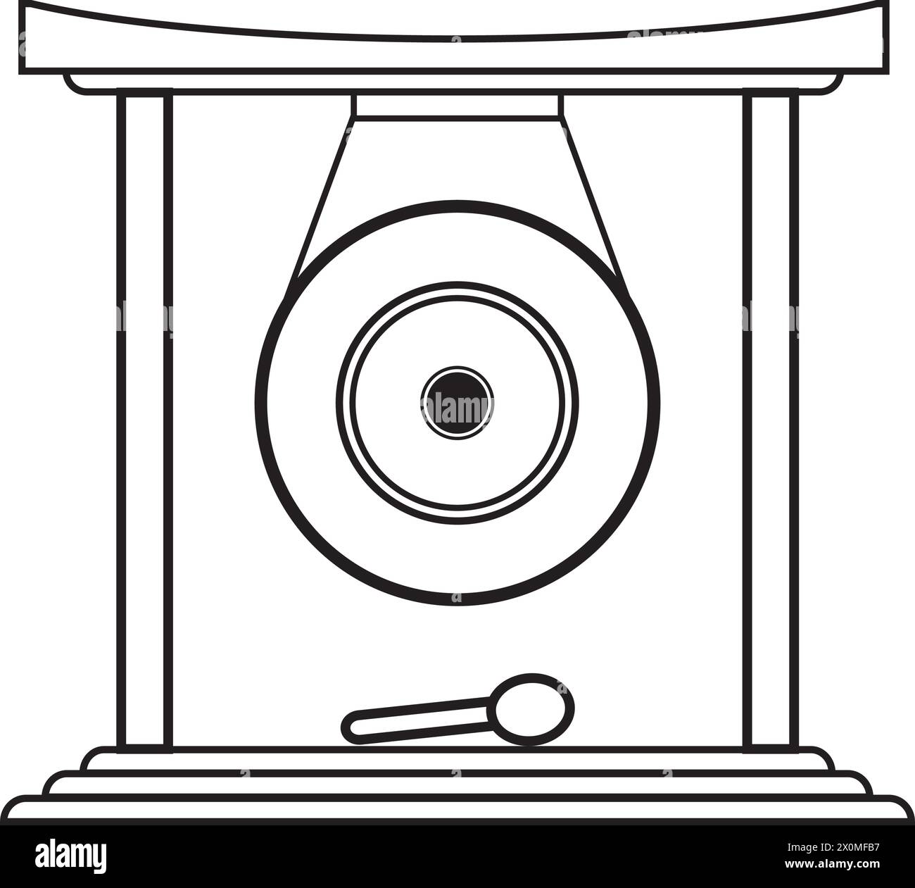 Icon of Gong or Indonesian traditional musical instrument,vector ...