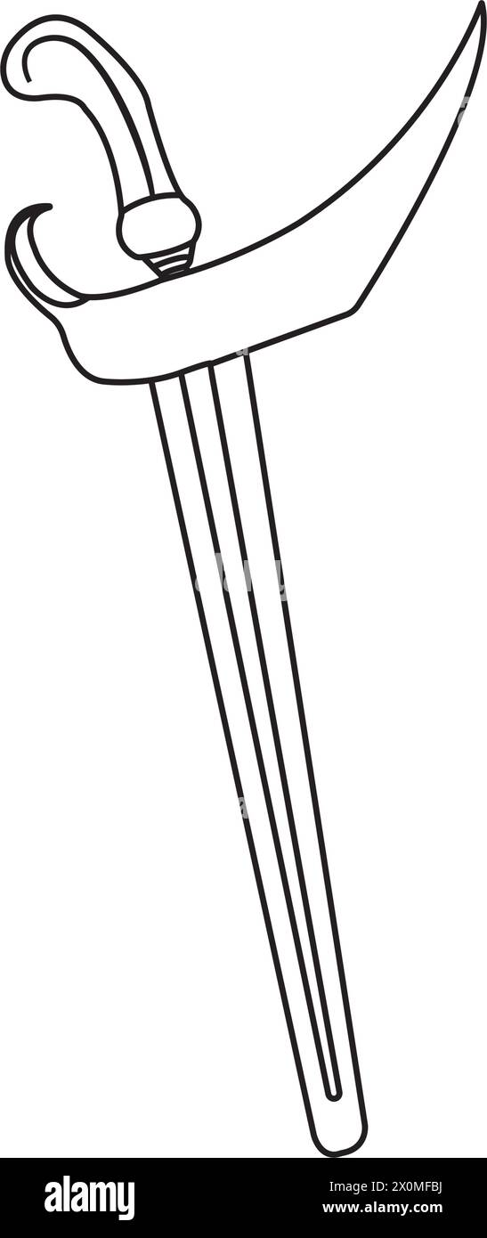 keris traditional weapon from indonesia in flat illustration vector ...