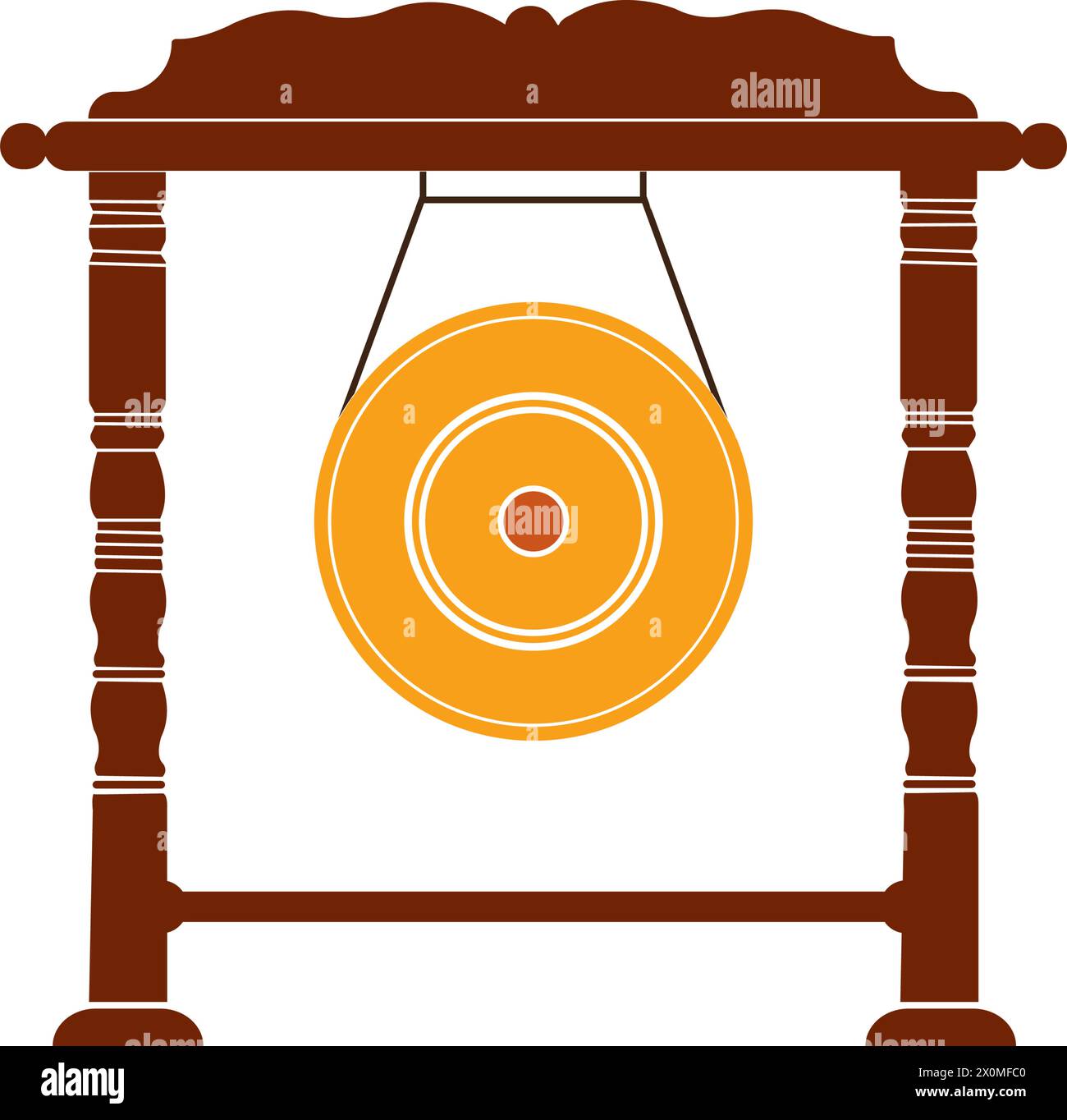 Icon of Gong or Indonesian traditional musical instrument,vector illustration symbol design ...