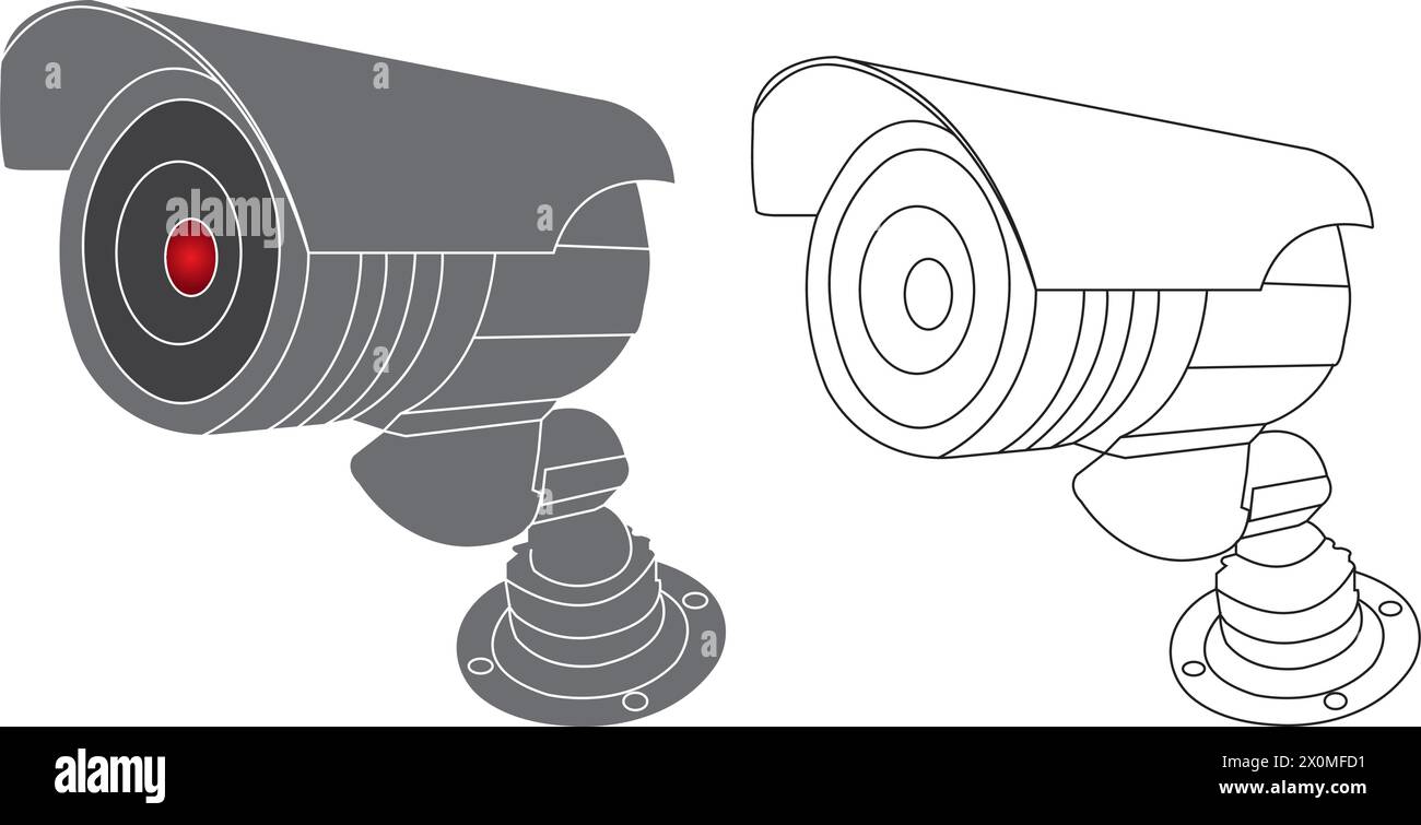 Cctv camera illustration vector hi-res stock photography and images - Alamy