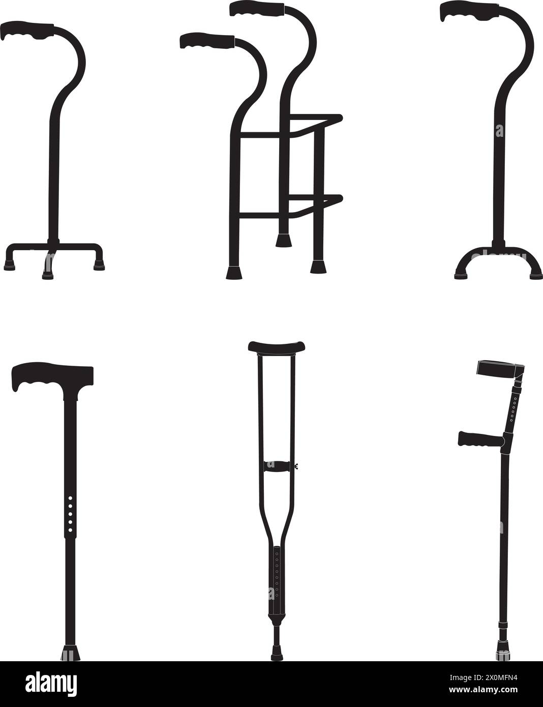 Crutches vector icon illustration symbol design Stock Vector Image ...