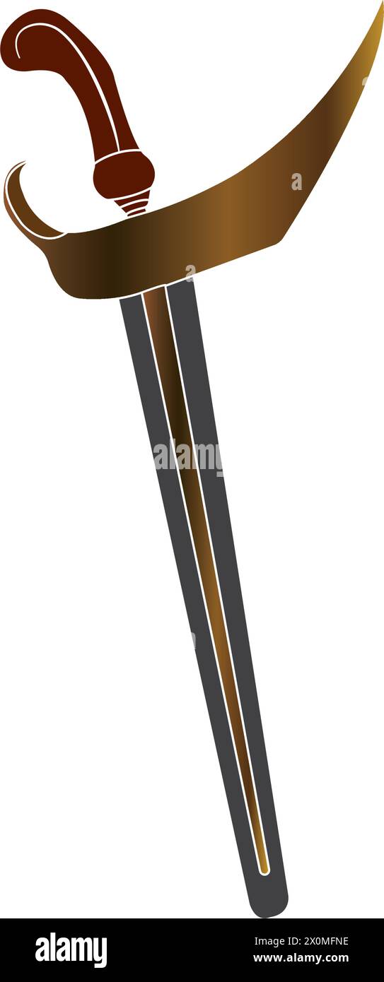 keris traditional weapon from indonesia in flat illustration vector ...