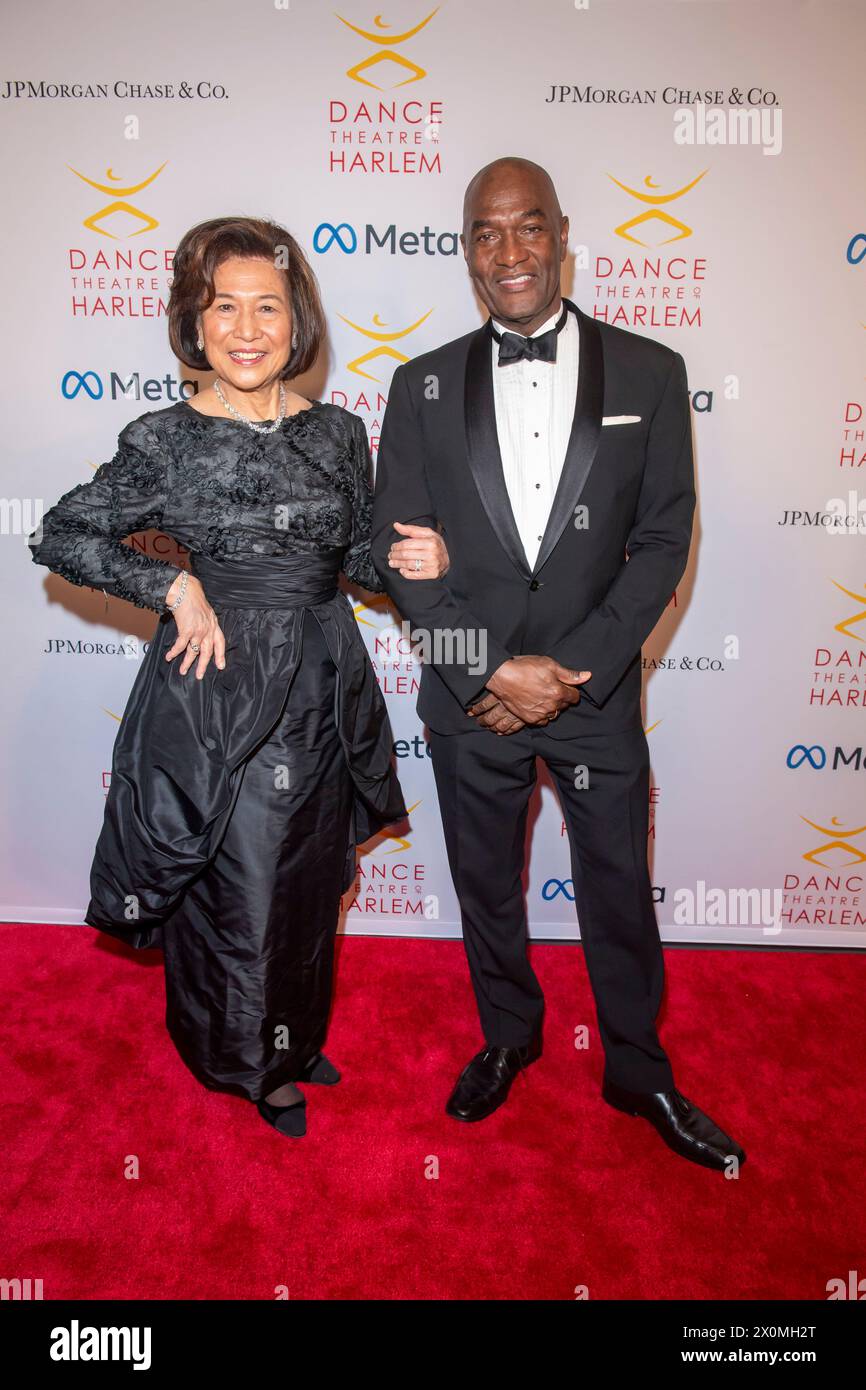 New York, United States. 12th Apr, 2024. (L-R) Loida Lewis and Carl ...