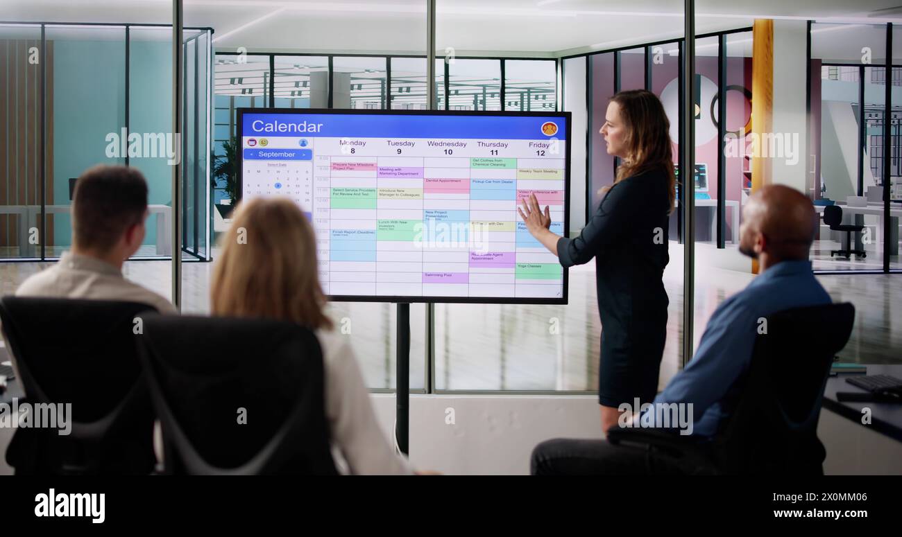 Digital Scrum Agenda Schedule And Gantt Chart Software Stock Photo - Alamy