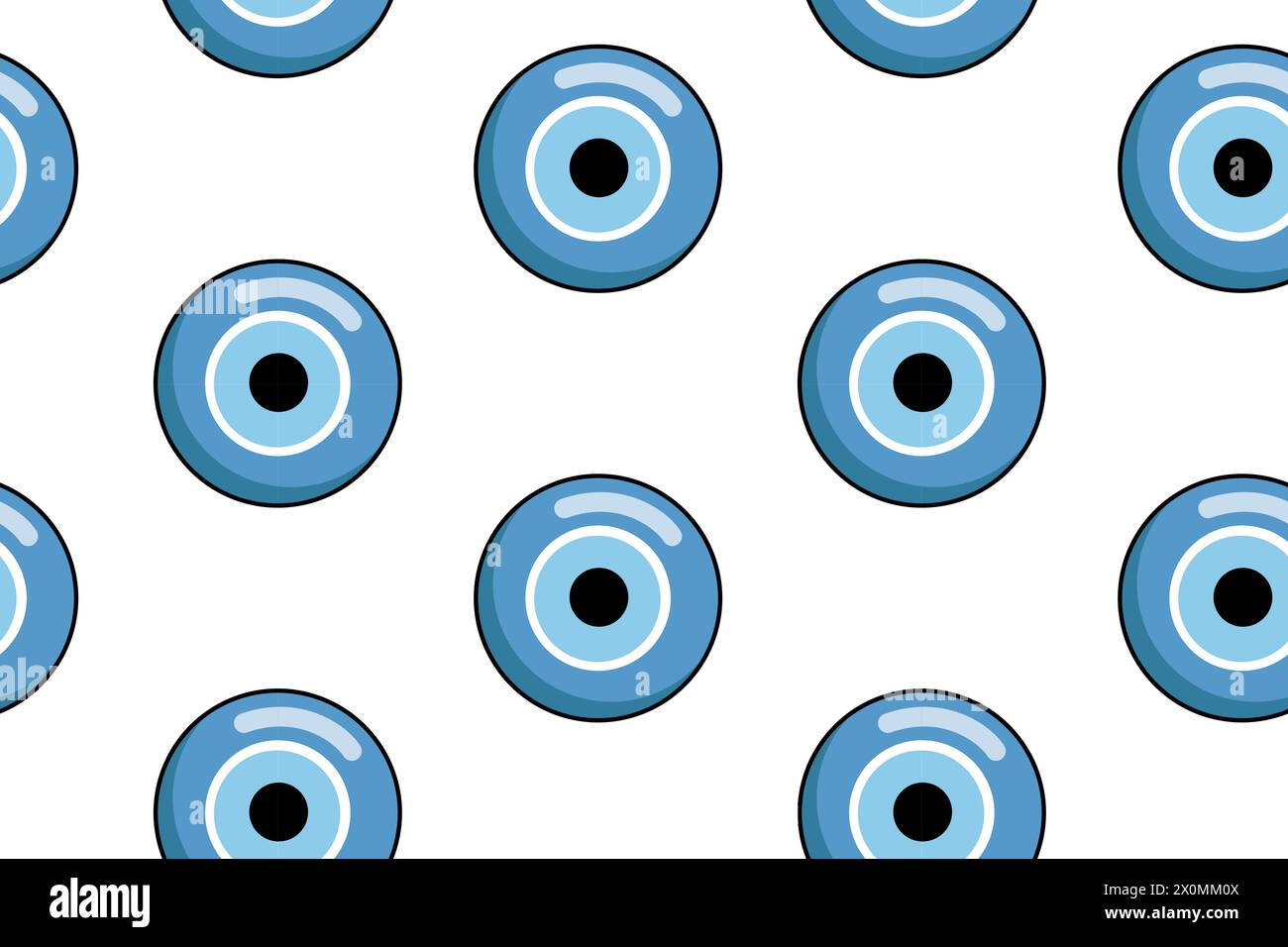 Seamless pattern with Turkish traditional evil eye amulet in the form ...