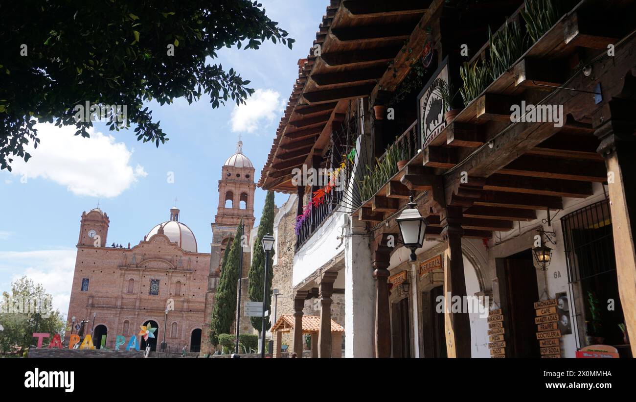 Plaza in Tapalpa, Mexico Stock Photo - Alamy