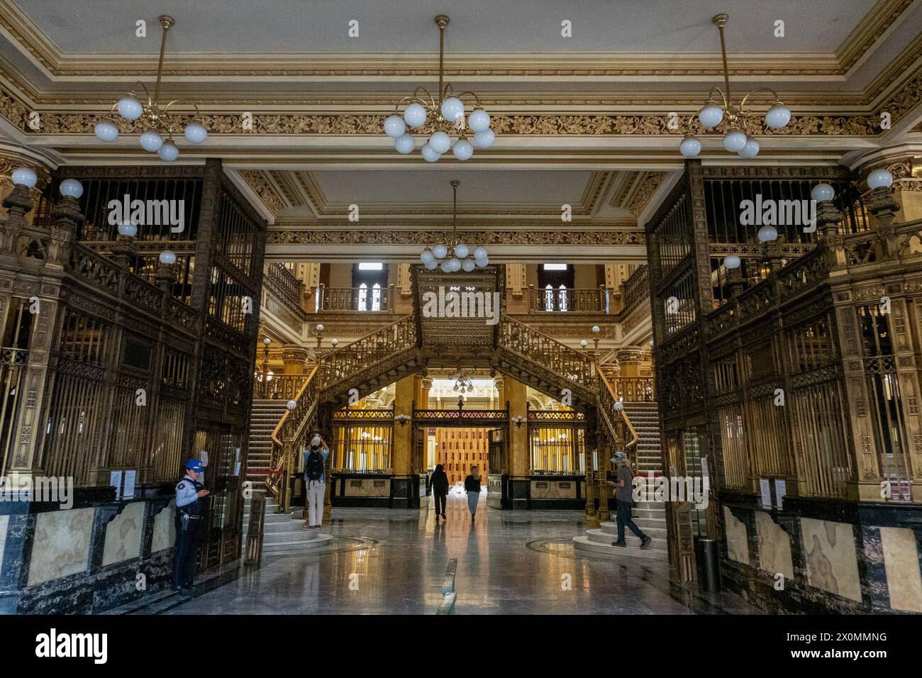 Visitors explore the architectural wonders of the historic post office ...