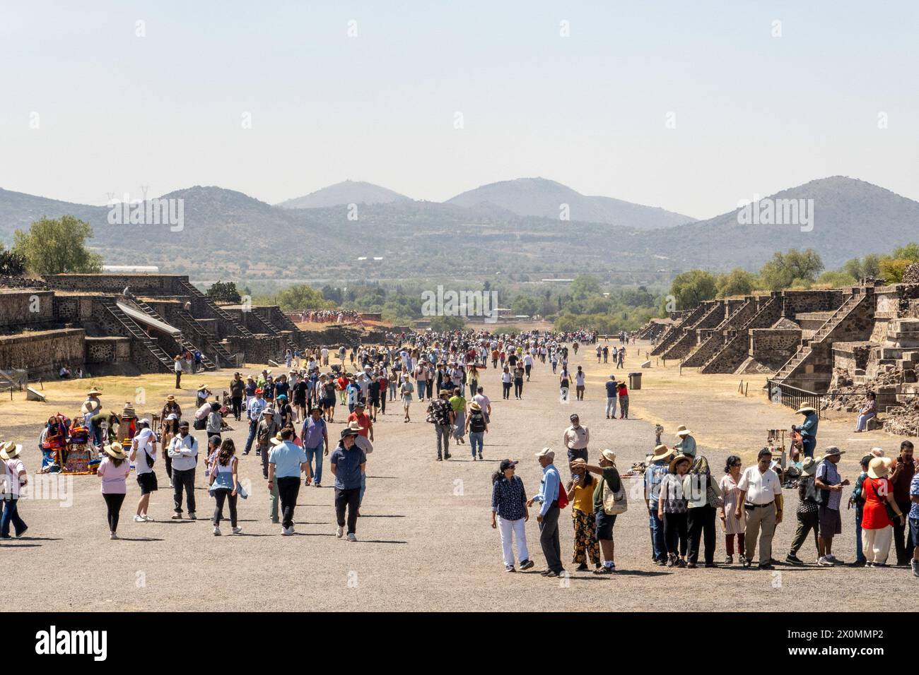Tourists explore Teotihuacán, ancient Mesoamerican city famous for its ...