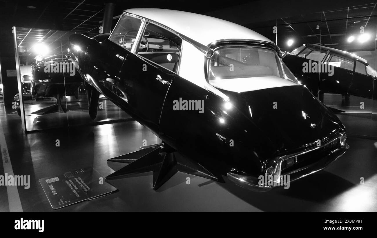 Turin, Italy - June 20, 2021: a glimpse of an antique automobile at the ...