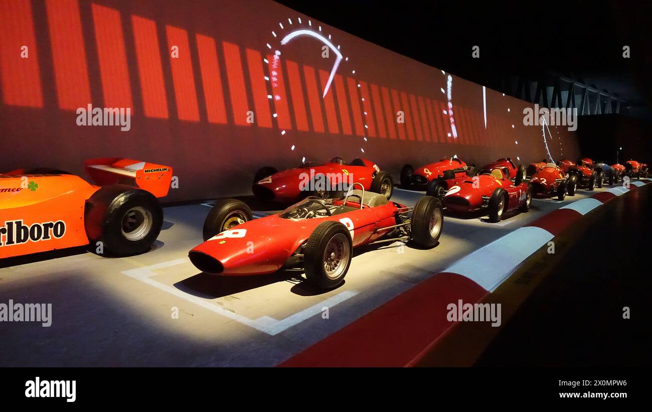 Turin, Italy - juni 20, 2021: red sports cars exhibited at the Turin ...