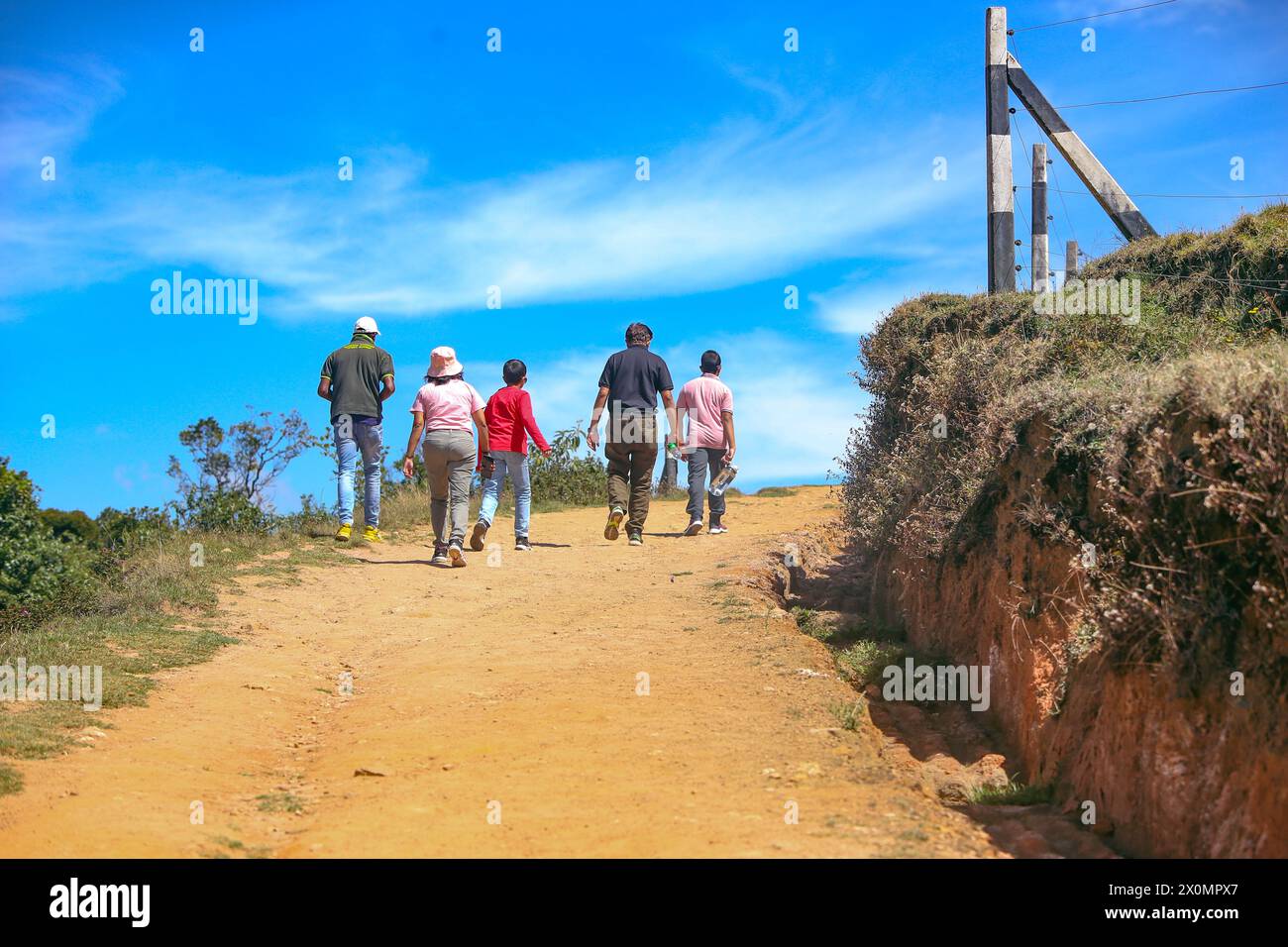 tourist walking in Moon Plains Sri Lanka Nuwara Eliya Sri lanka Stock ...