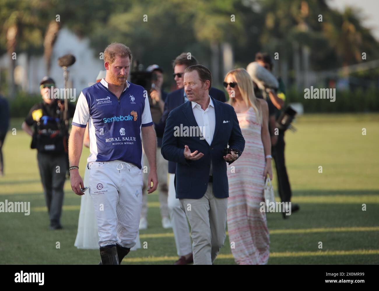 The Duke of Sussex after he played in a polo match during the Royal Salute Polo Challenge, to ...