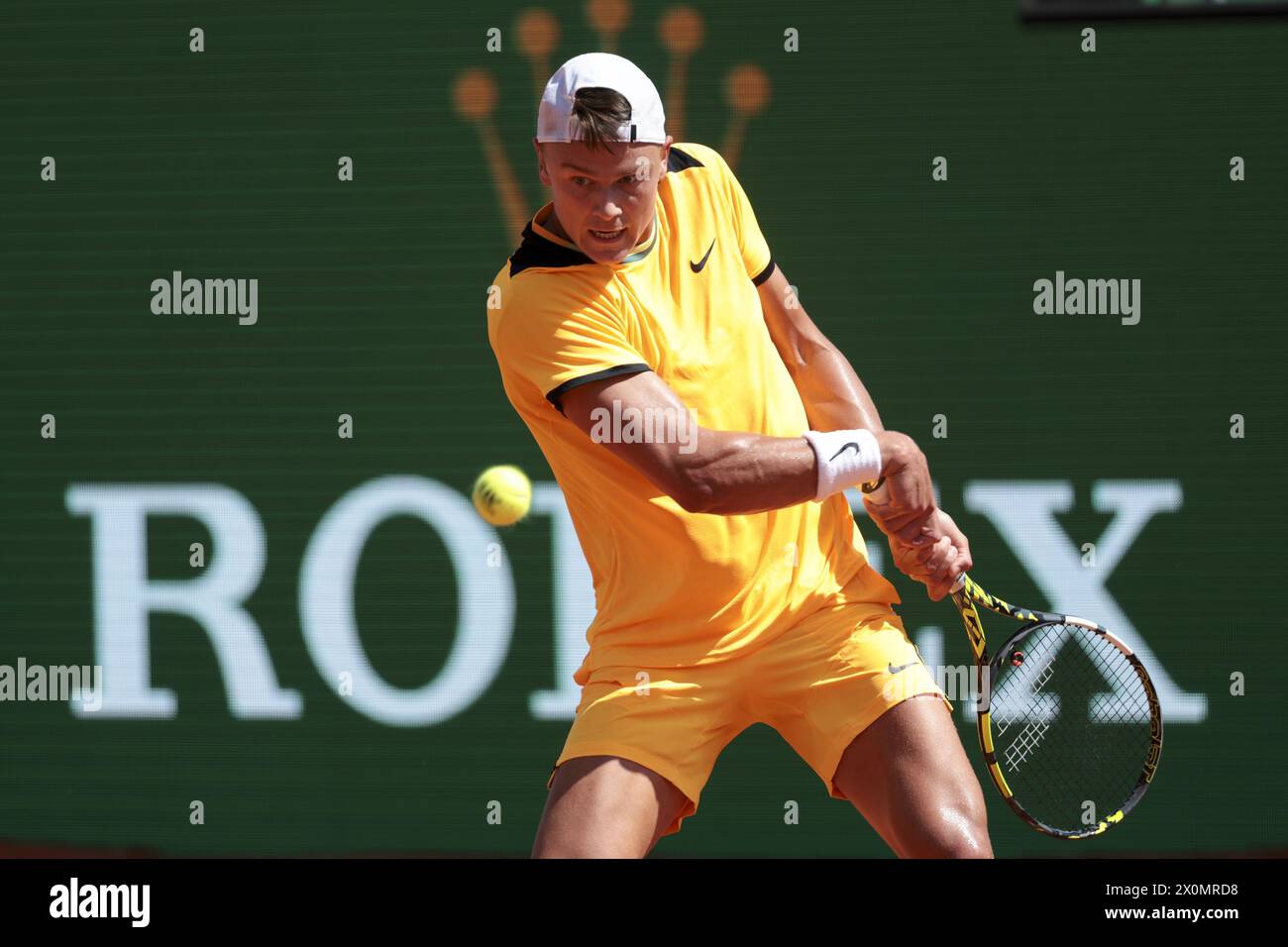 Holger Rune of Denmark during day 6 of the Rolex Monte-Carlo 2024, ATP ...