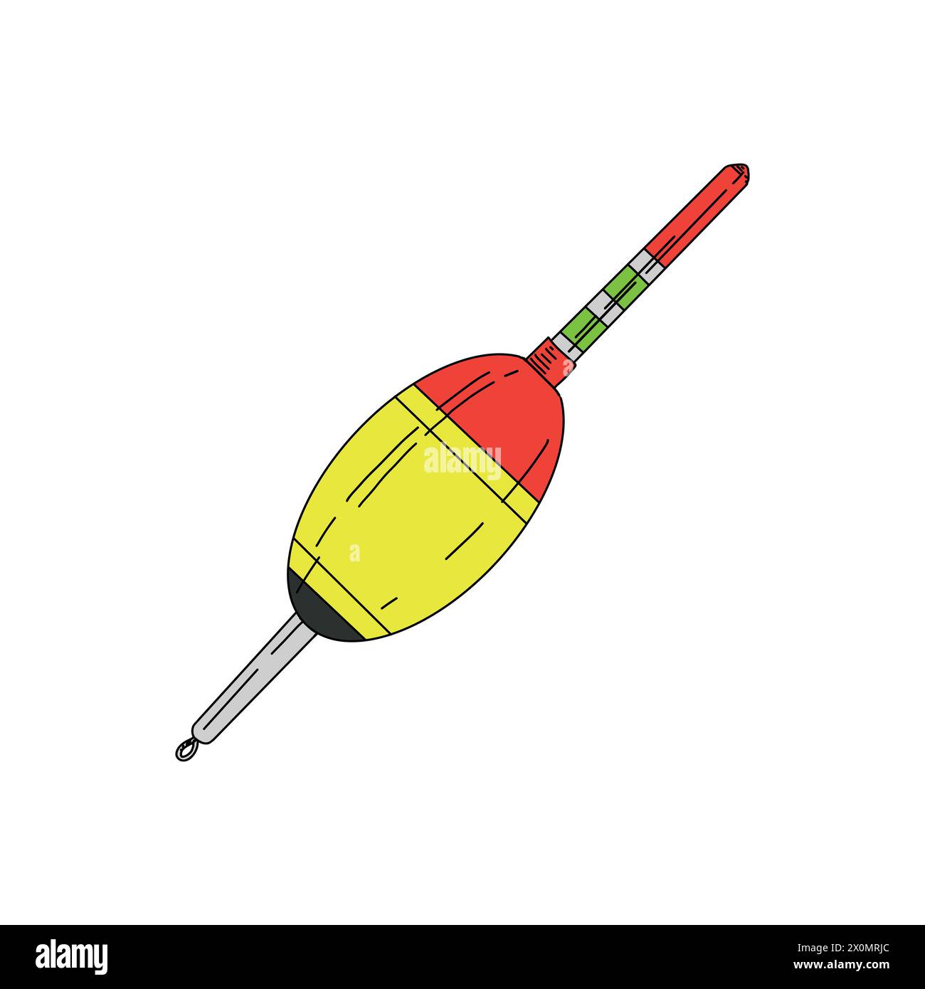 Fishing float bobber cork vector illustration tackle. Bait minnow line ...