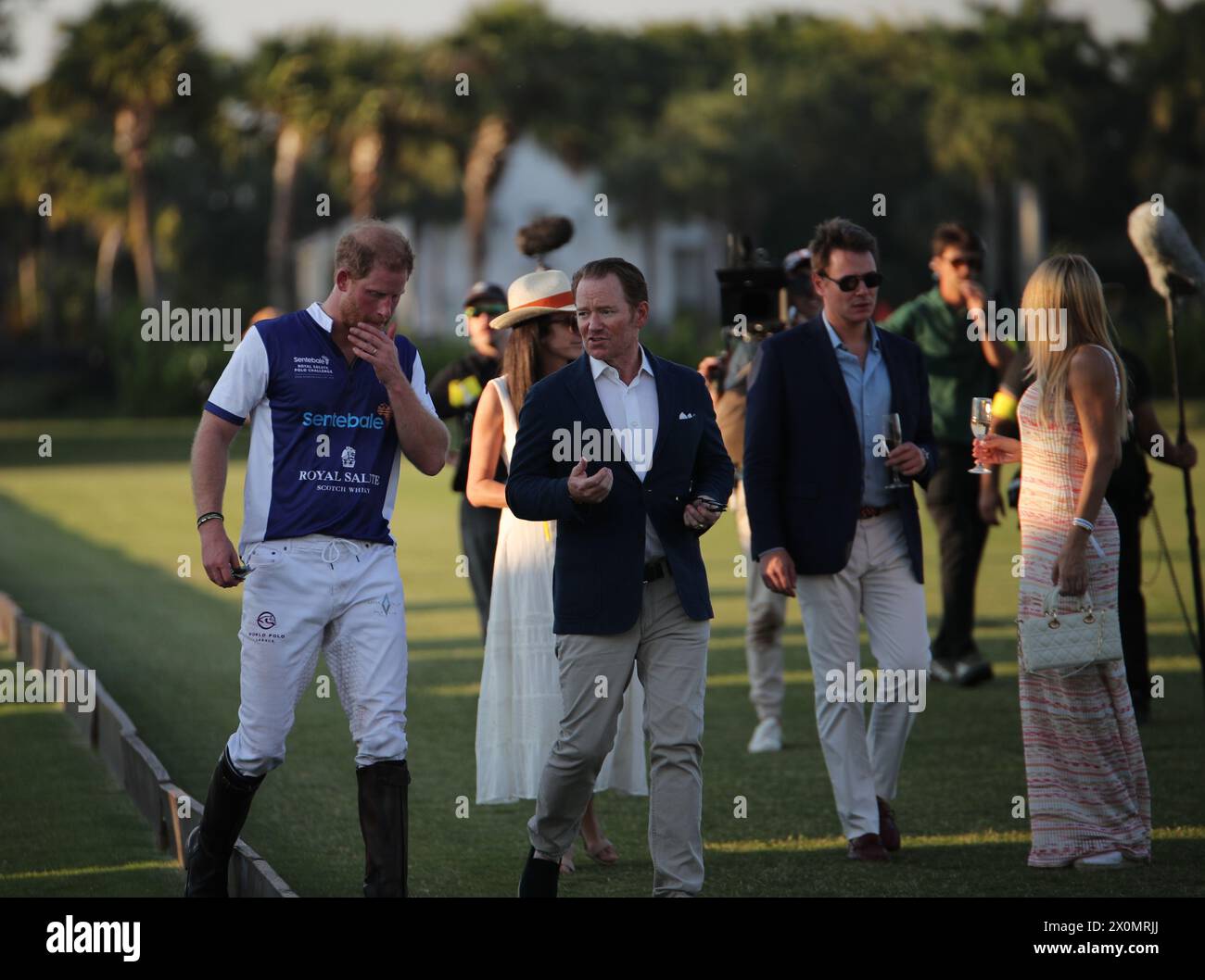 The Duke of Sussex after he played in a polo match during the Royal Salute Polo Challenge, to ...