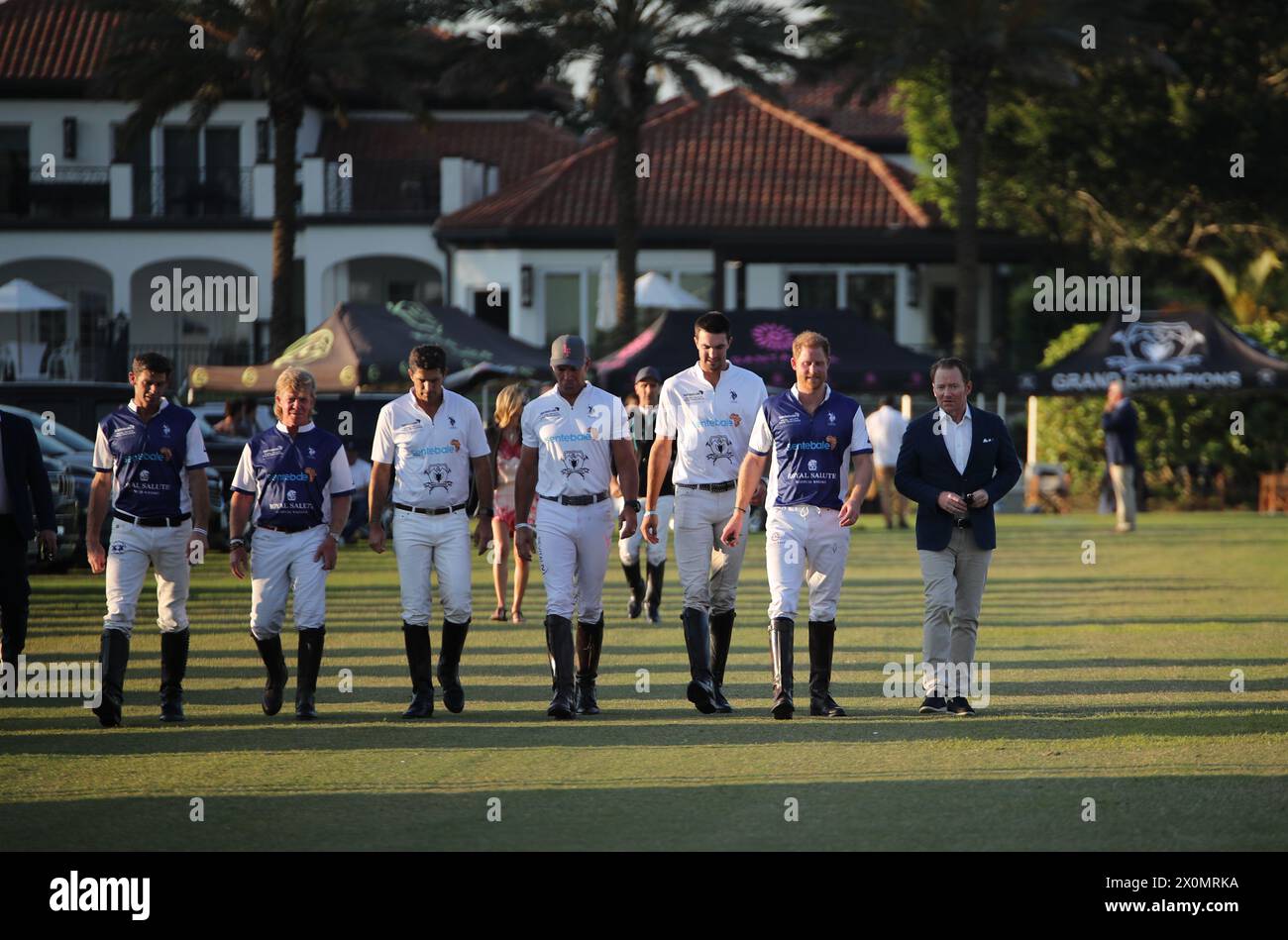 The Duke of Sussex after he played in a polo match during the Royal Salute Polo Challenge, to ...