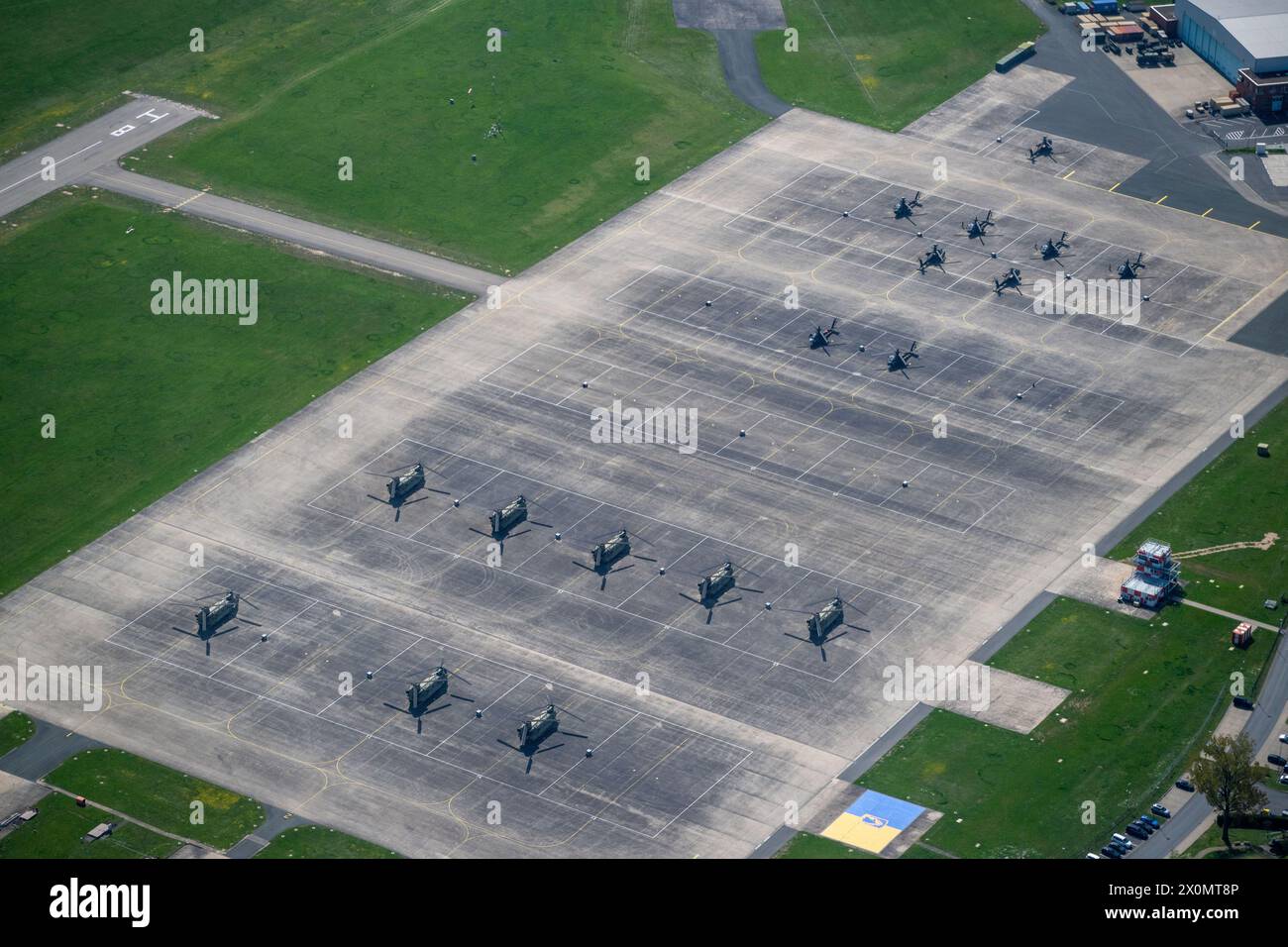 Flugplatz Ansbach Katterbach, Germany. 12th Apr, 2024. Numerous ...