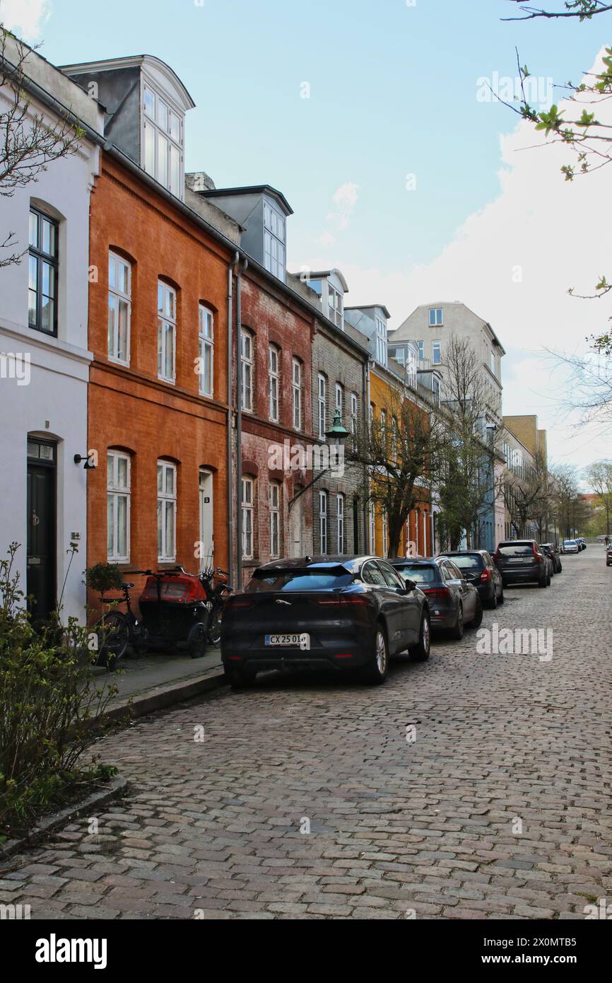 Copenhagen street scene - Krusemyntegade a residential street Denmark ...