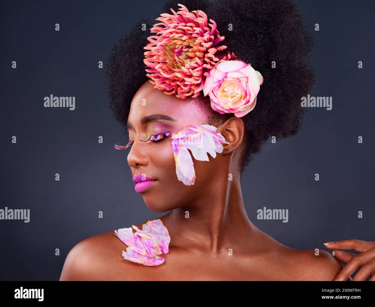 Profile flowers hi-res stock photography and images - Alamy