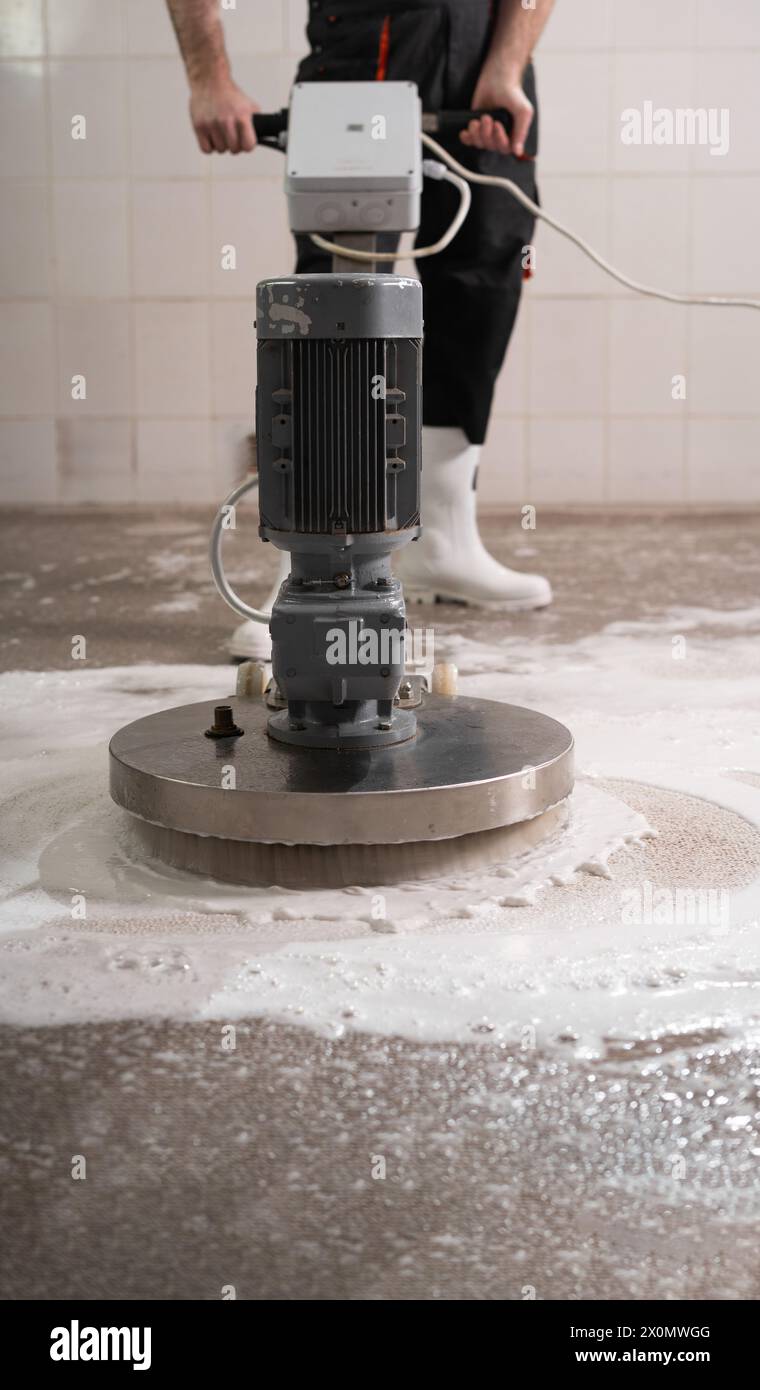 Regular clean up. Cleaning service concept. Carpet chemical foaming and ...
