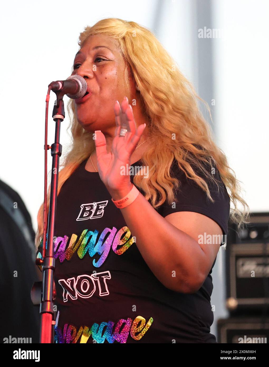 New Orleans, USA. 12th Apr, 2024. Lisa Amos perform during the French ...