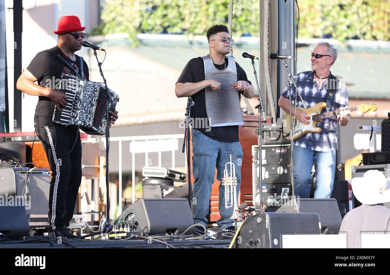 New Orleans, USA. 12th Apr, 2024. Sunpie and the Louisiana Sunspots ...