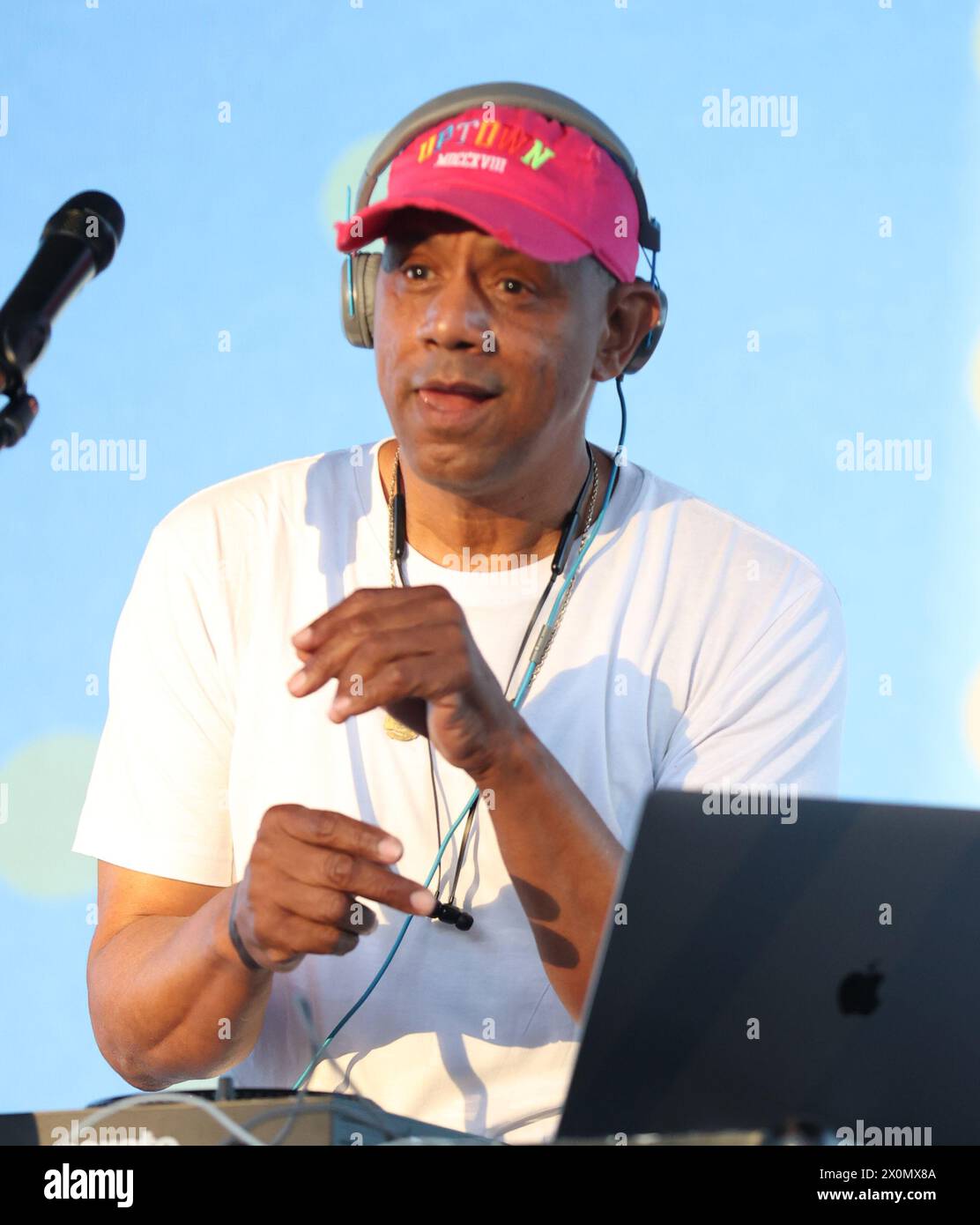 New Orleans, USA. 12th Apr, 2024. DJ Captain Charles perform during the ...