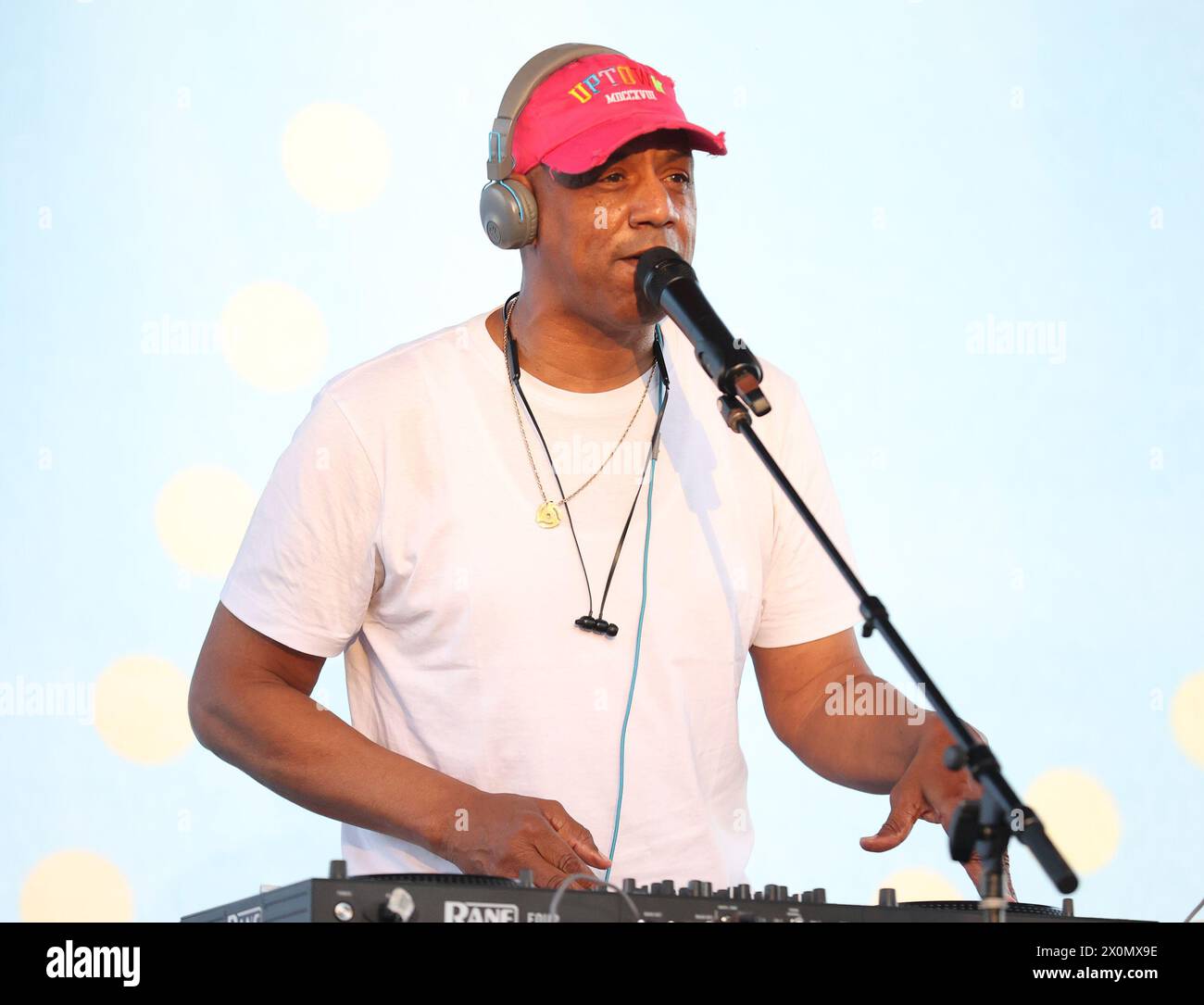 New Orleans, USA. 12th Apr, 2024. DJ Captain Charles perform during the ...