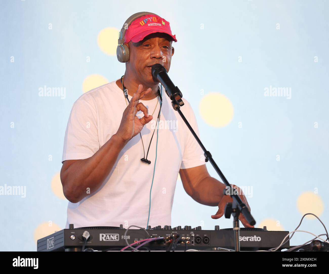 New Orleans, USA. 12th Apr, 2024. DJ Captain Charles perform during the ...