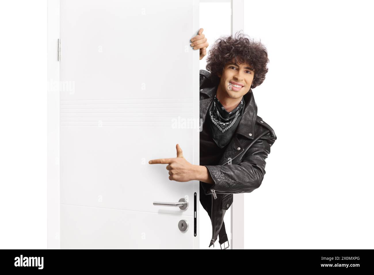 Man standing in open door of home hi-res stock photography and images ...