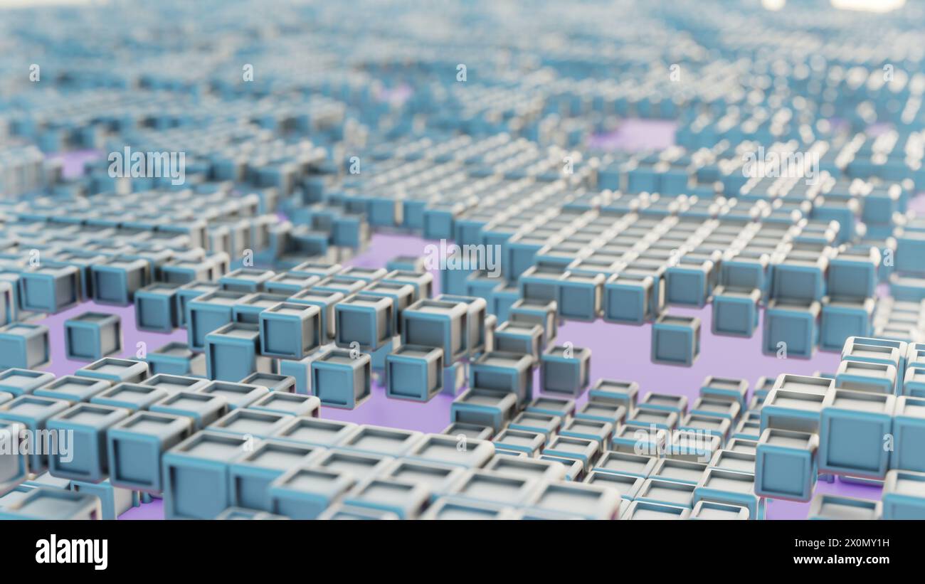 Cybernetic Labyrinth: A Matrix of Computational Precision Stock Photo ...