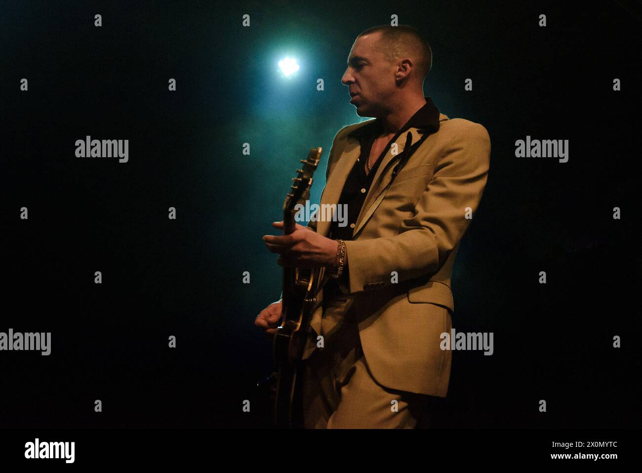 The british singer and guitarist Miles Kane performing live Stock Photo ...
