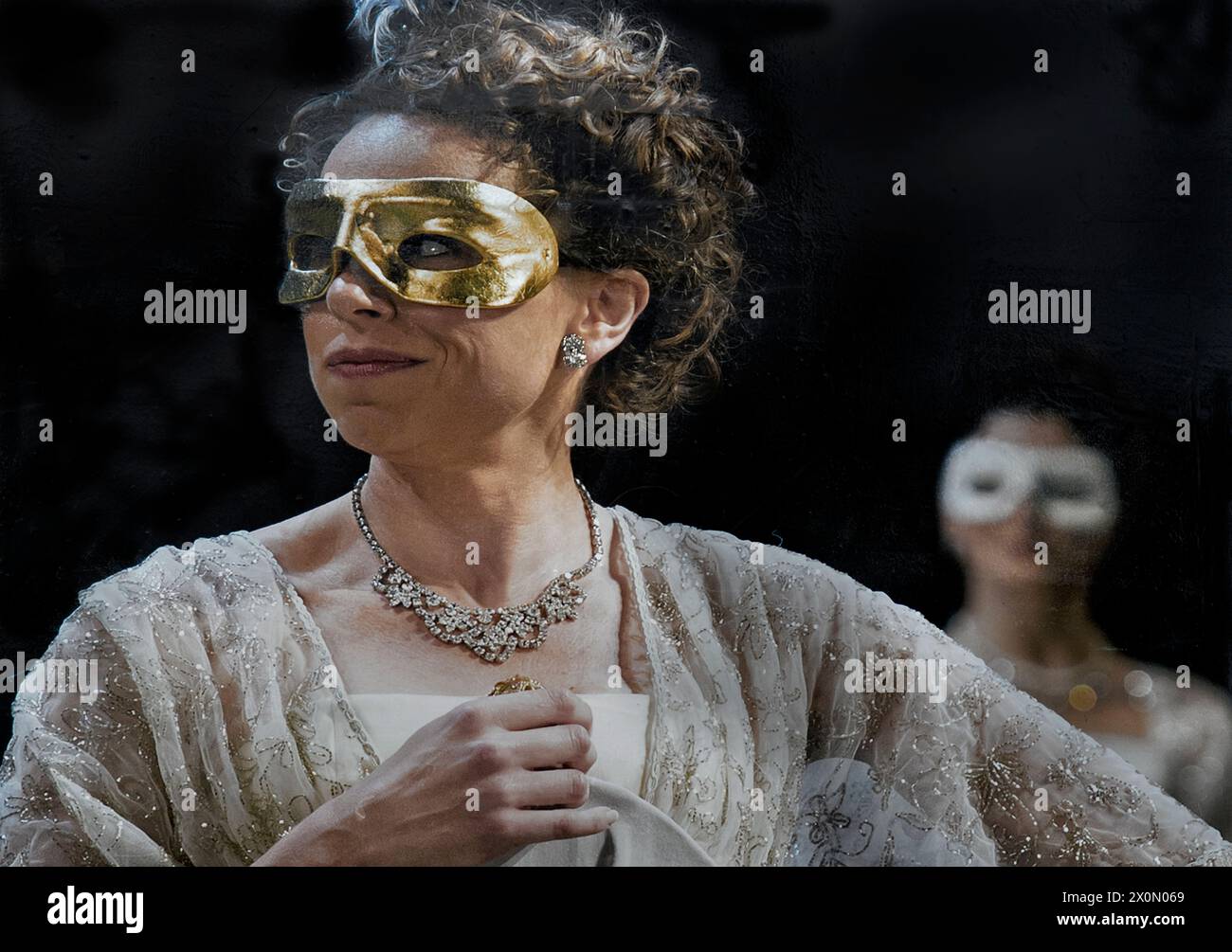 Shakespeare actor illustrated photograph of women wearing eye masks and ...