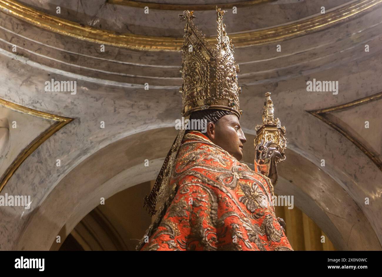 Pamplona, Spain - March 3rd, 2024: San Fermin Patron Saint figure at ...