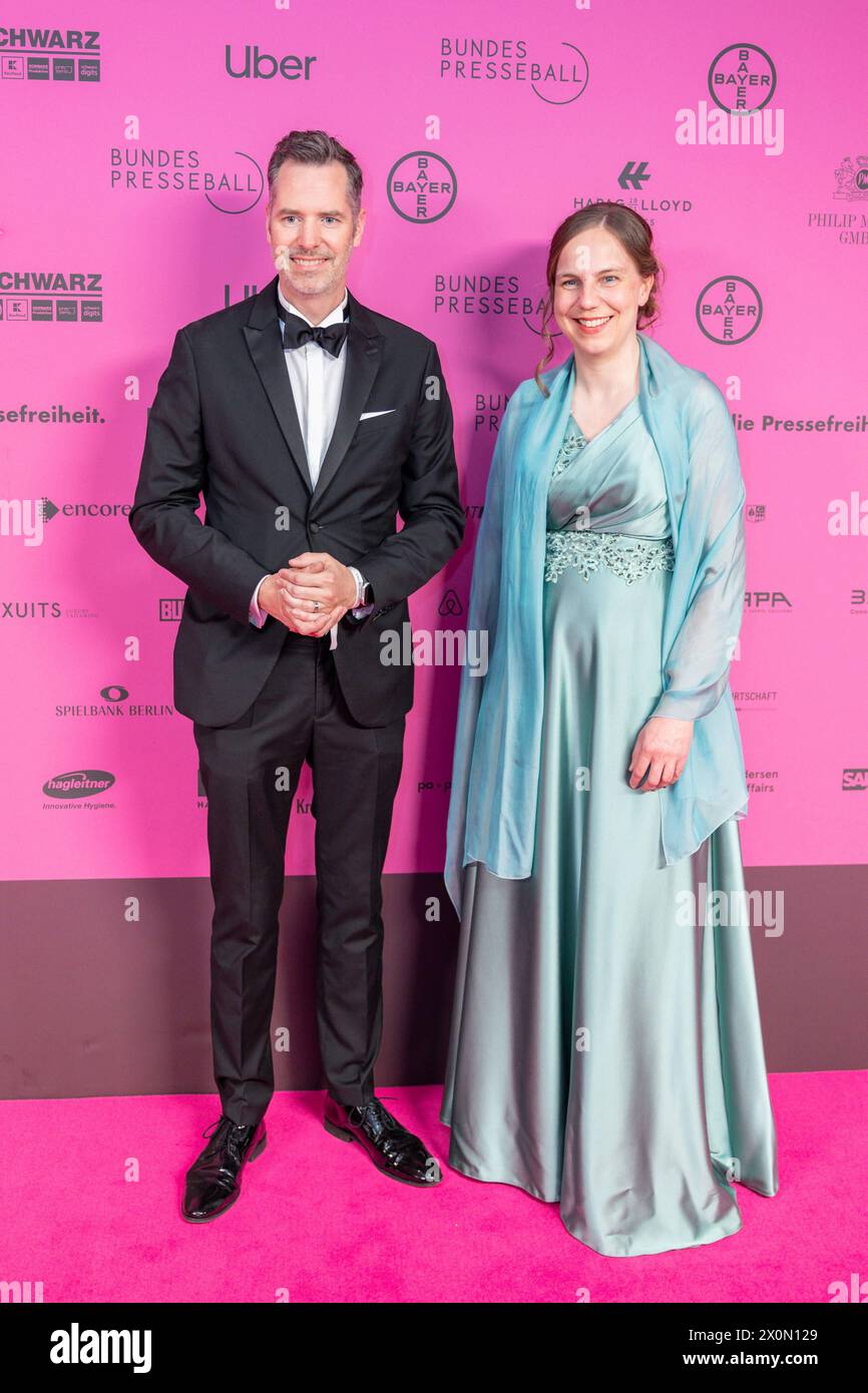 Berlin Bundespresseball 2024, Berlin, 12.04.2024 Christian Dürr und ...
