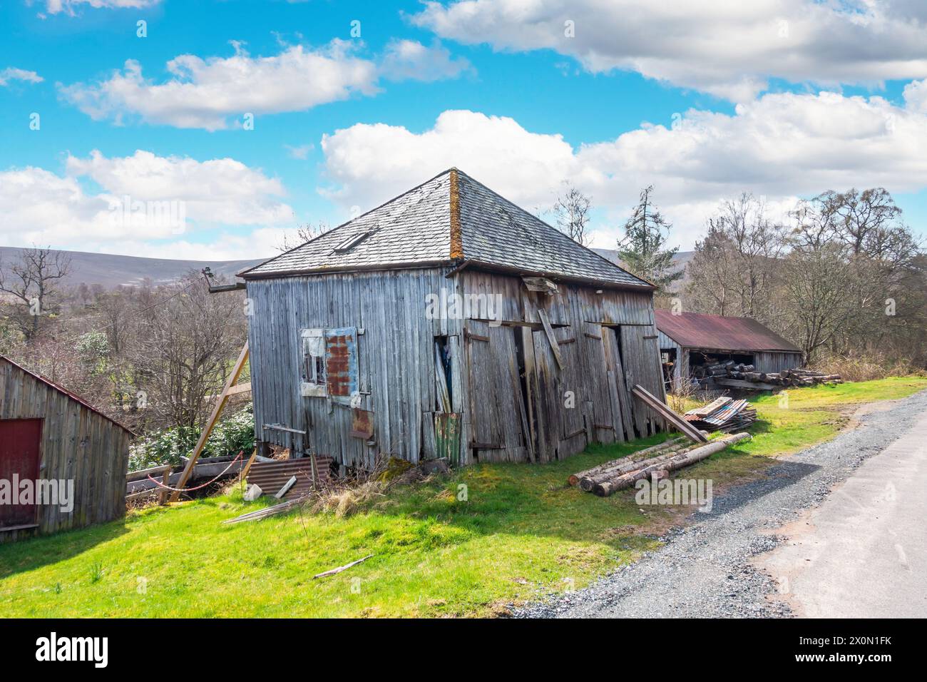 The historic Sawmill at Finzean, Aberdeenshire, Scotland Stock Photo ...