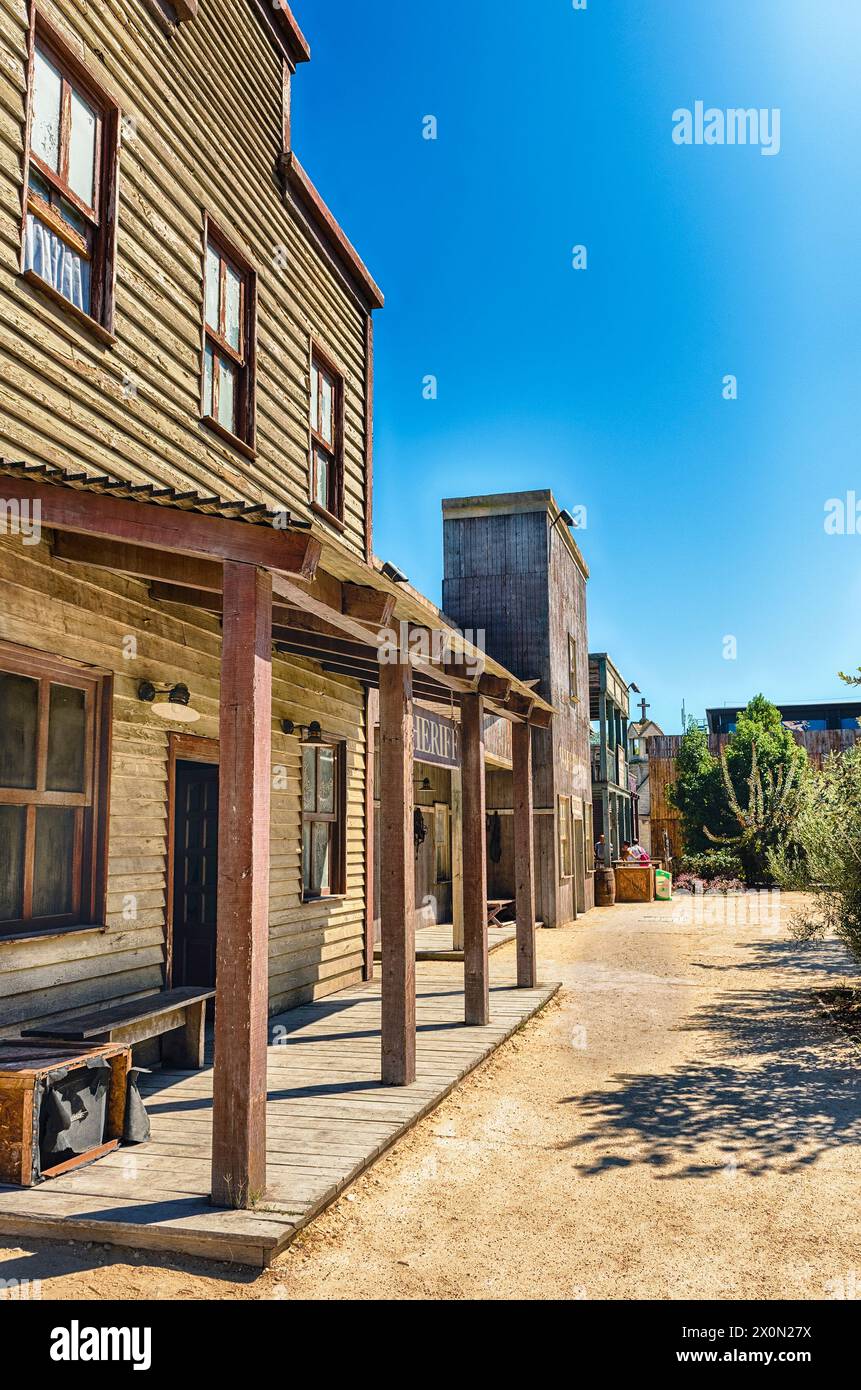 ROME - SEPTEMBER 12: Old West theme area inside Cinecitta World ...