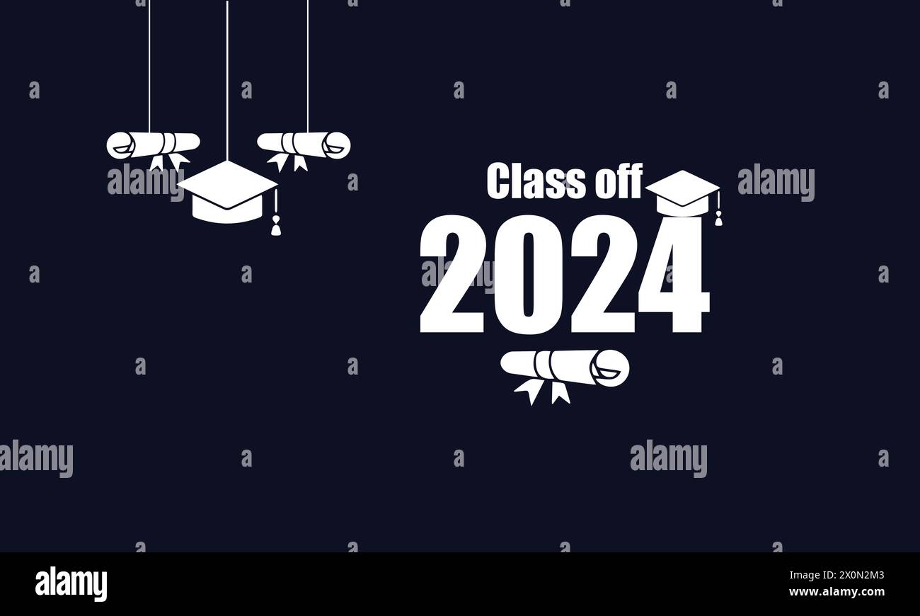 Class of 2024 Stand Out with Stylish Text Designs Stock Vector Image ...