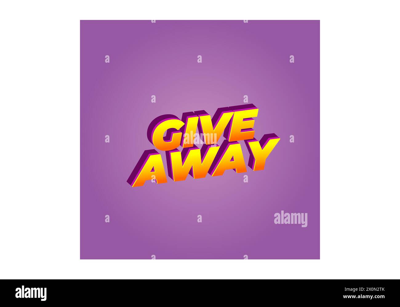 GIVE AWAY. Text effect design in 3D style with eye catching color Stock ...