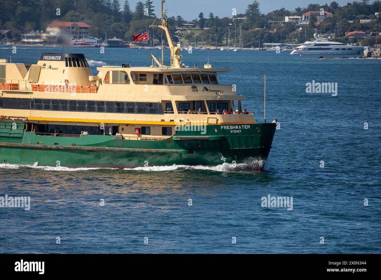 Sydney ferry, the MV Freshwater, operates the famous ferry route ...