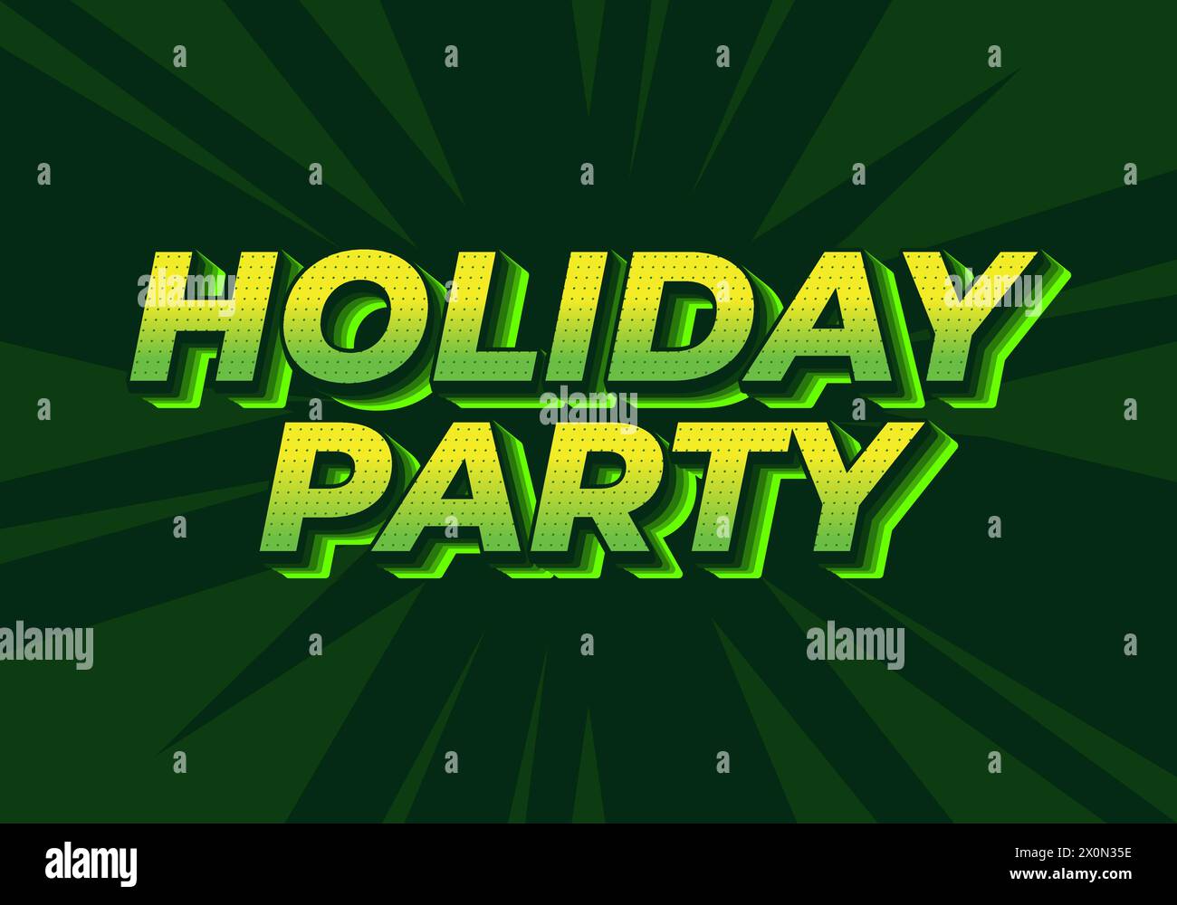 Holiday party. Text effect design in 3D look with eye catching colors ...