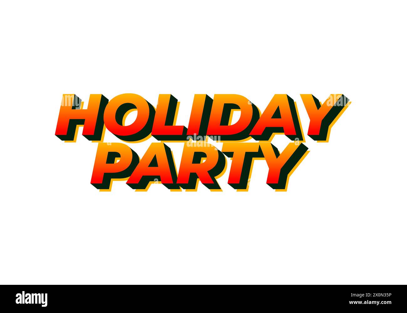 Holiday party. Text effect design in 3D look with eye catching colors ...