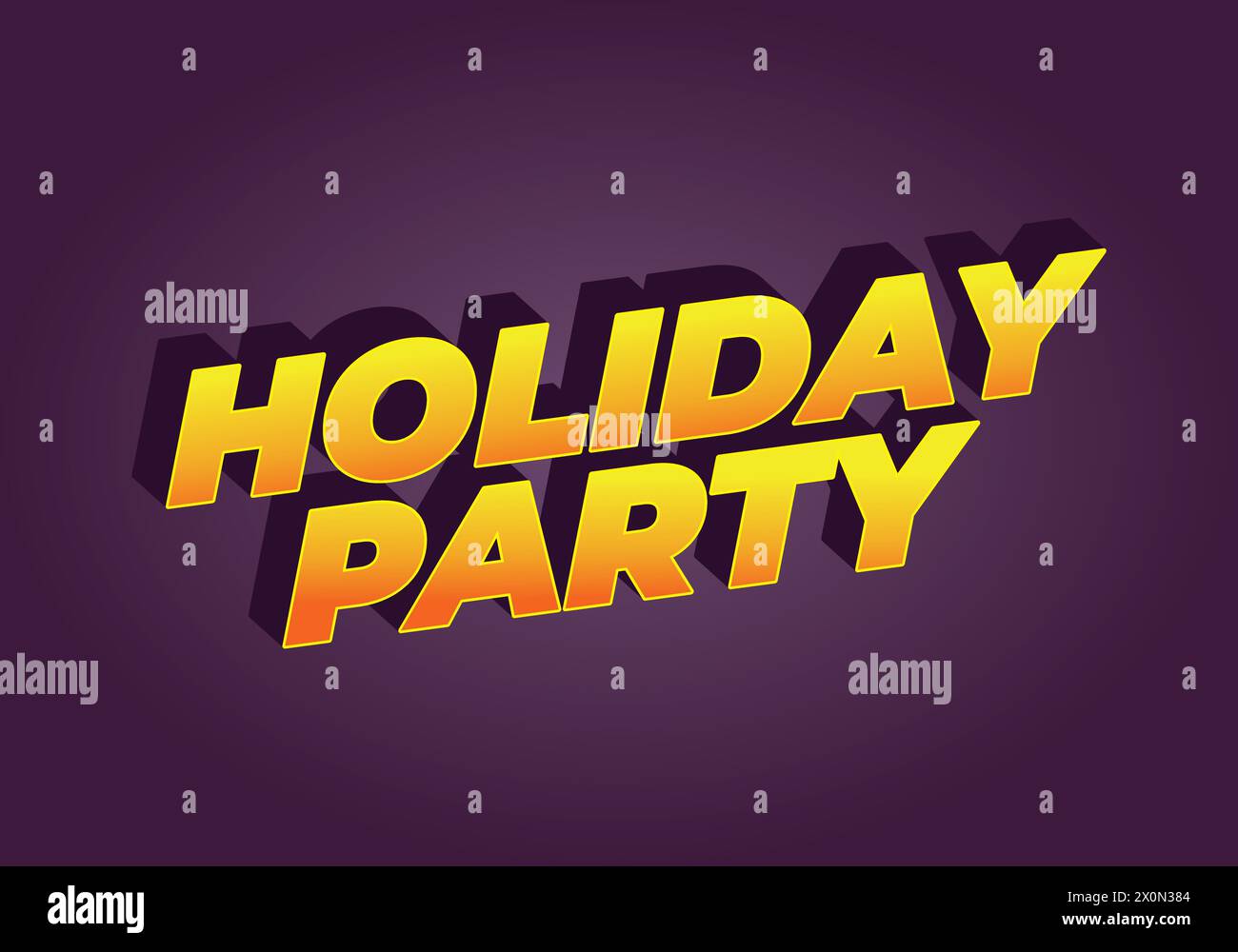Holiday party. Text effect design in 3D look with eye catching colors ...
