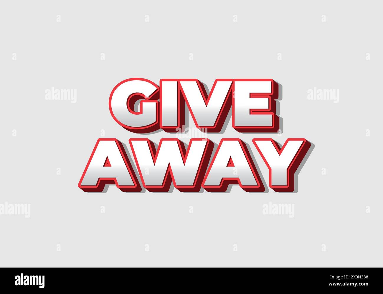 GIVE AWAY. Text effect design in 3D style with eye catching color Stock ...