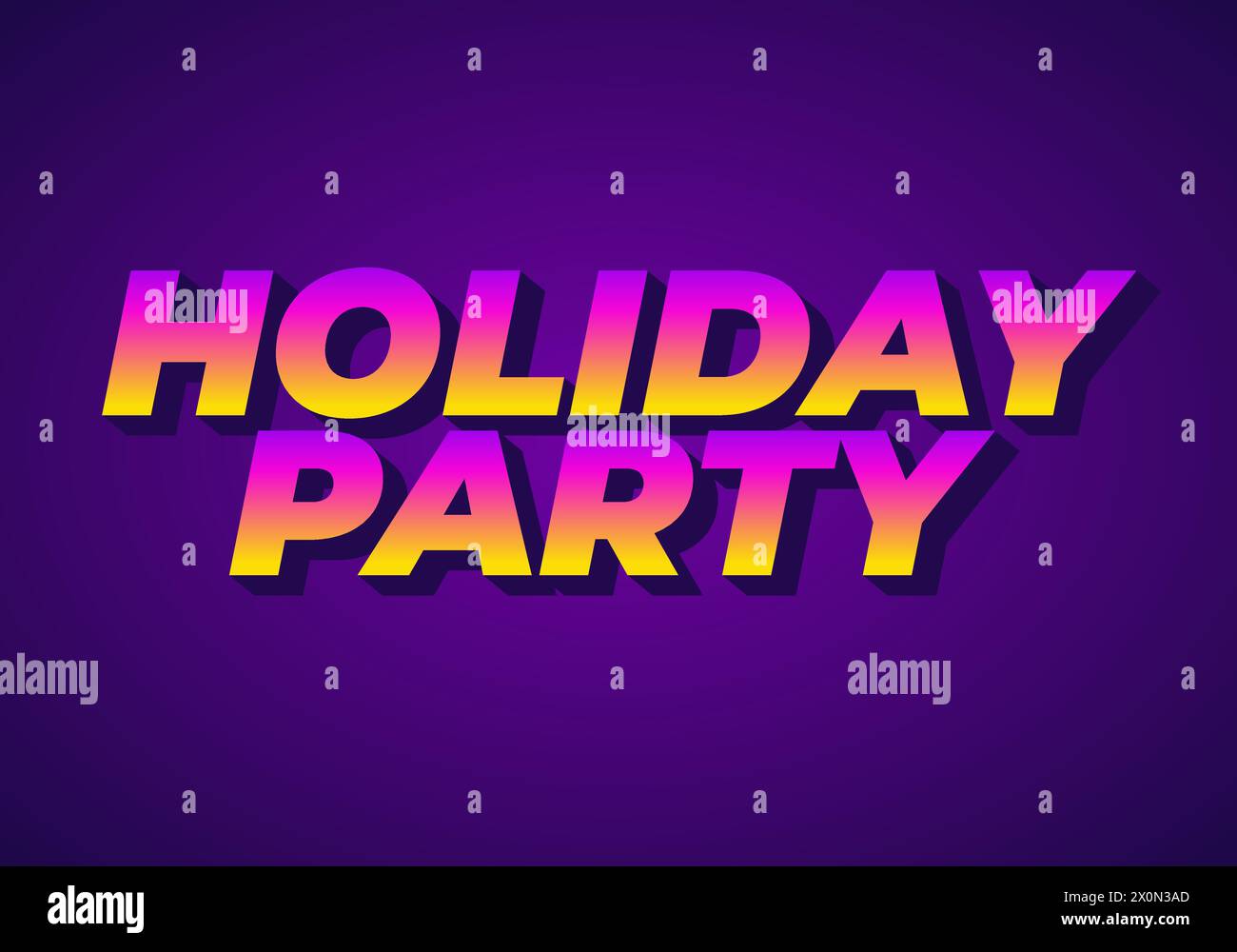 Holiday party. Text effect design in 3D look with eye catching colors ...