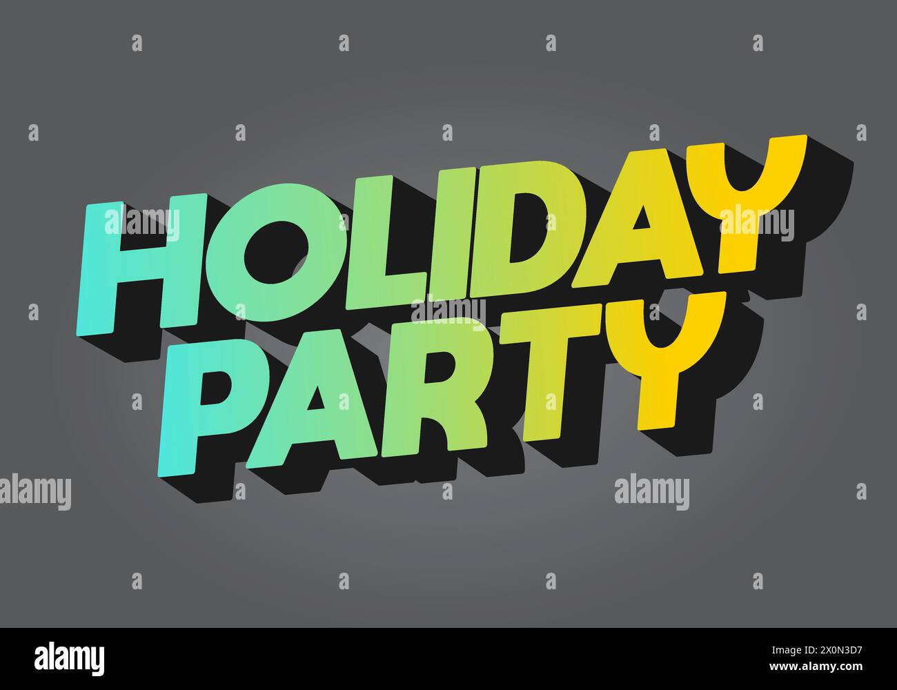 Holiday party. Text effect design in 3D look with eye catching colors ...