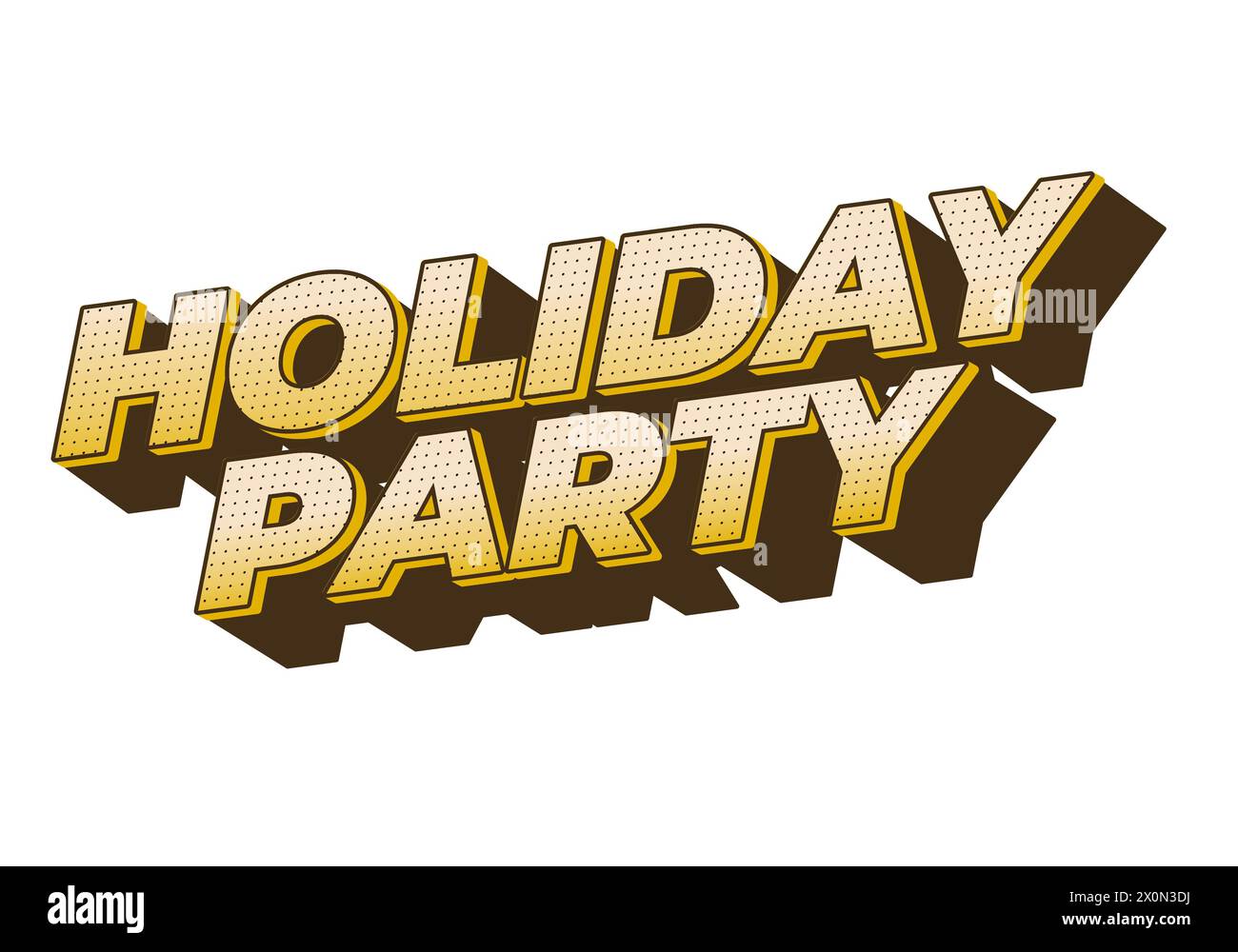 Holiday party. Text effect design in 3D look with eye catching colors ...