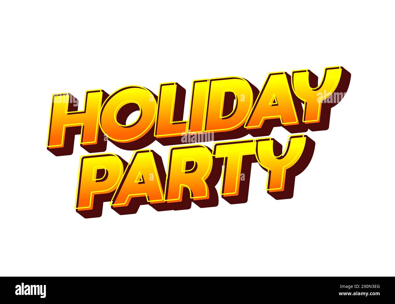 Holiday party. Text effect design in 3D look with eye catching colors ...